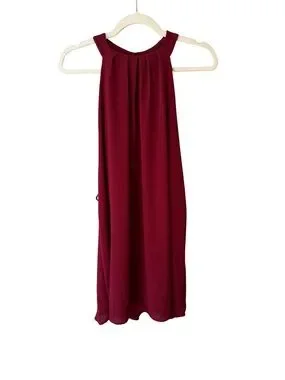 Eclipse | Dresses | Eclipse Wine Red Halter Mini Dress Size M Cocktail ...